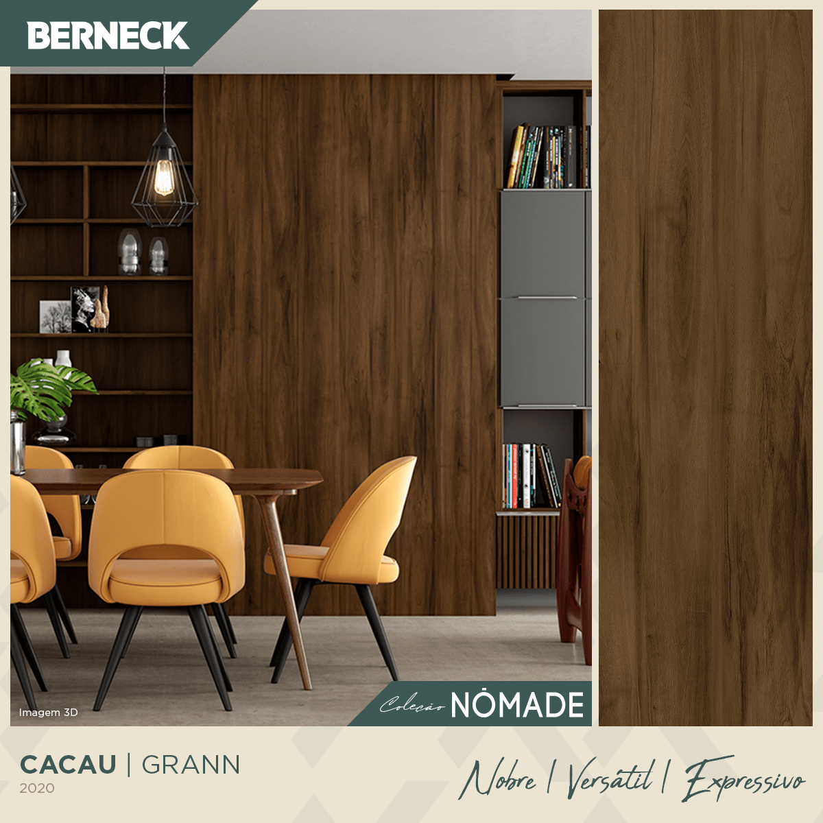 MDF 15mm 2 Face 1,85x2,75m Cacau Grann Berneck