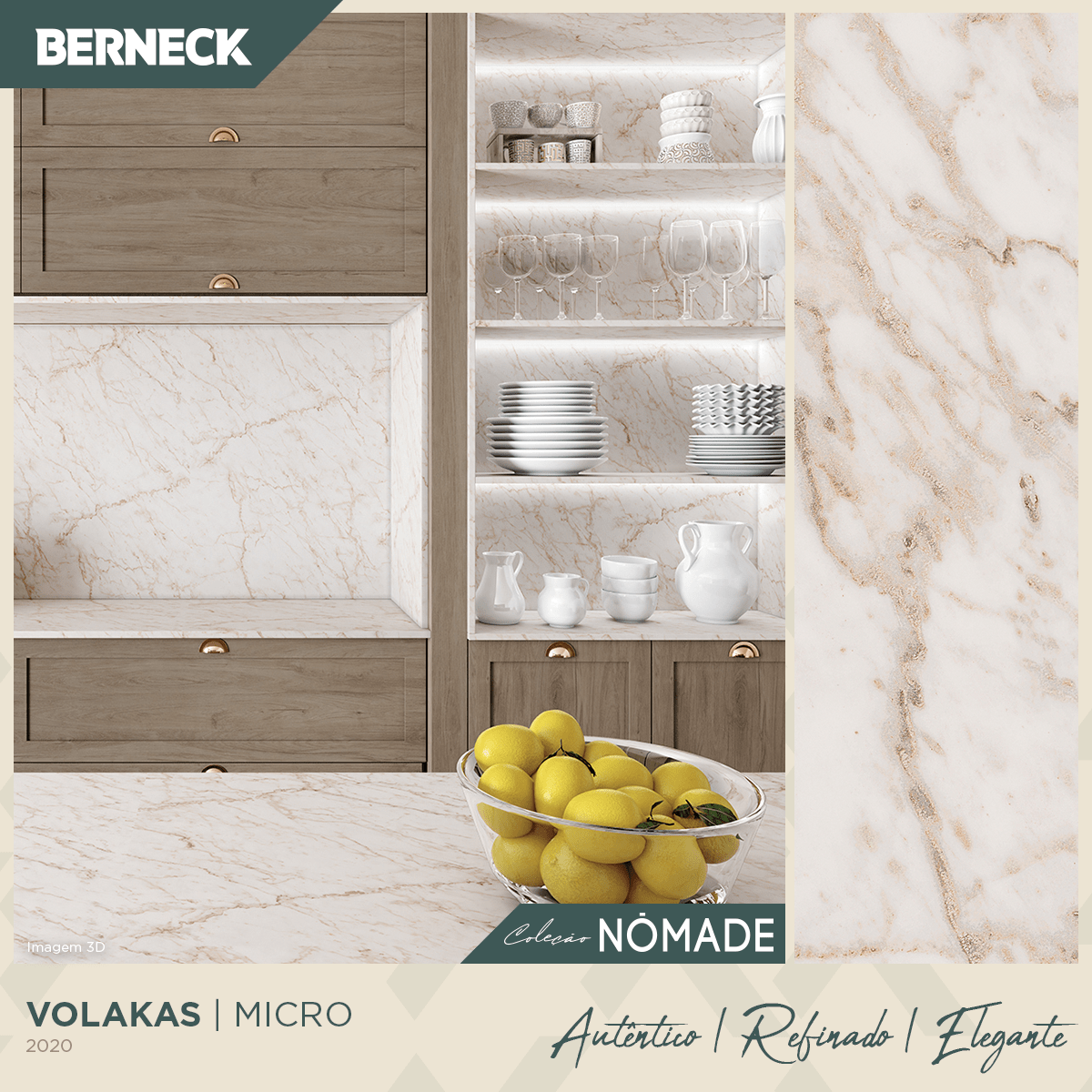 MDF 15mm 2 Face 1,85x2,75m Volakas Micro Berneck