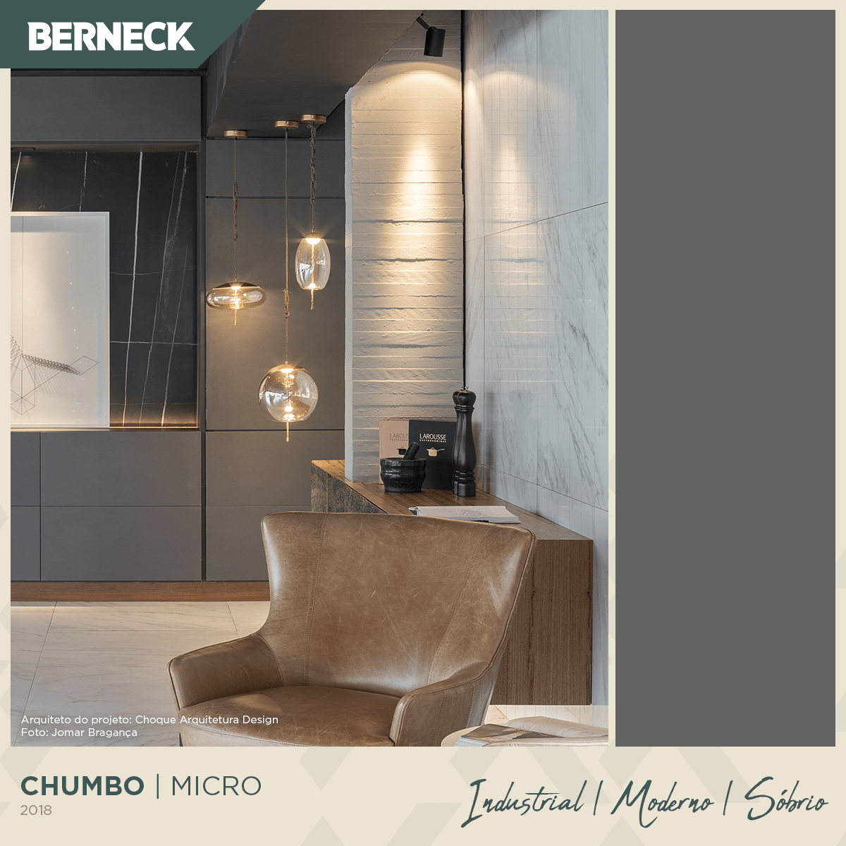 MDF 2 Face 1,85x2,75m Chumbo Matt Berneck