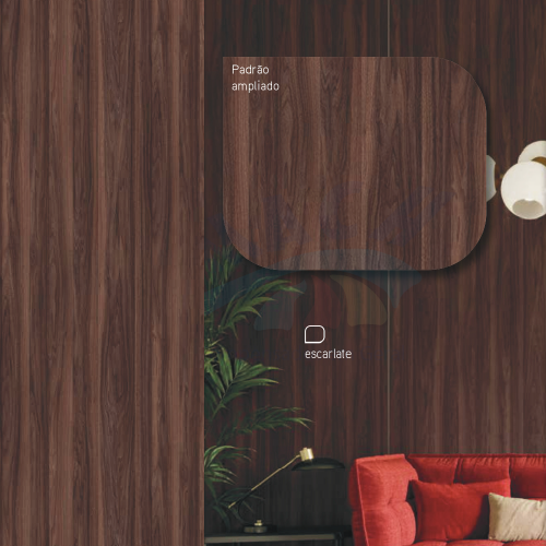 Mdf 15mm 2 Face 1,85x2,75m Escarlate Trend Arauco