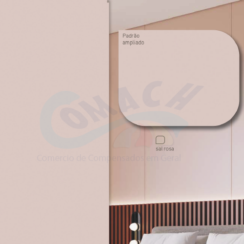 Mdf 15mm 2 Face 1,85x2,75m Sal Rosa Matt Arauco